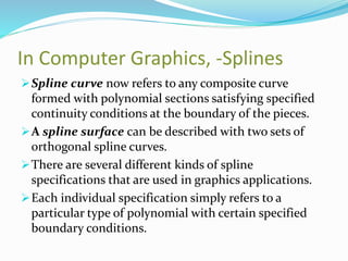Spline representations | PPTX