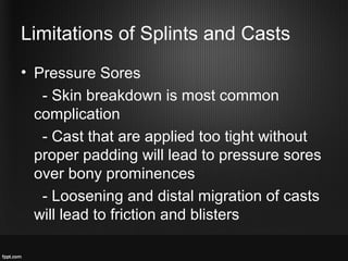 Indications and Limitations of Splint and cast used for Bovine ...
