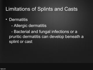 Indications and Limitations of Splint and cast used for Bovine ...