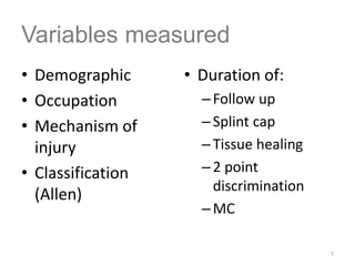 Finger tip injuries | PPTX