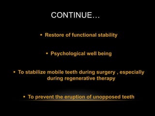 Splinting of teeth in periodontics | PPTX