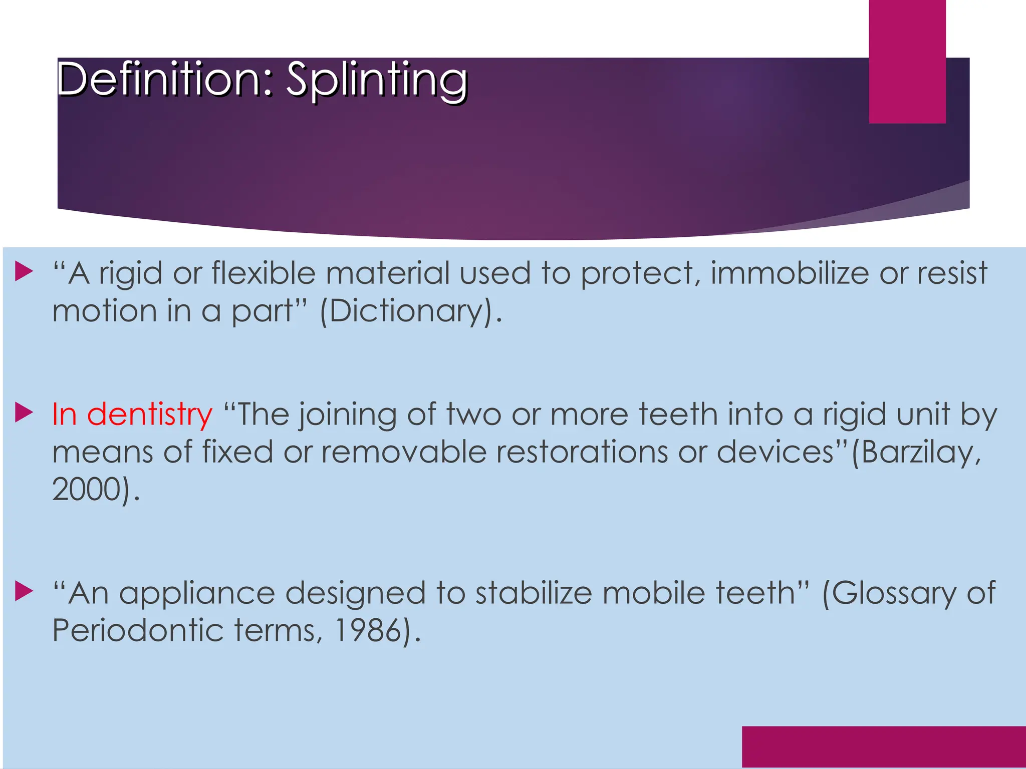 Splinting procedure and steps in dentistry. | PPT