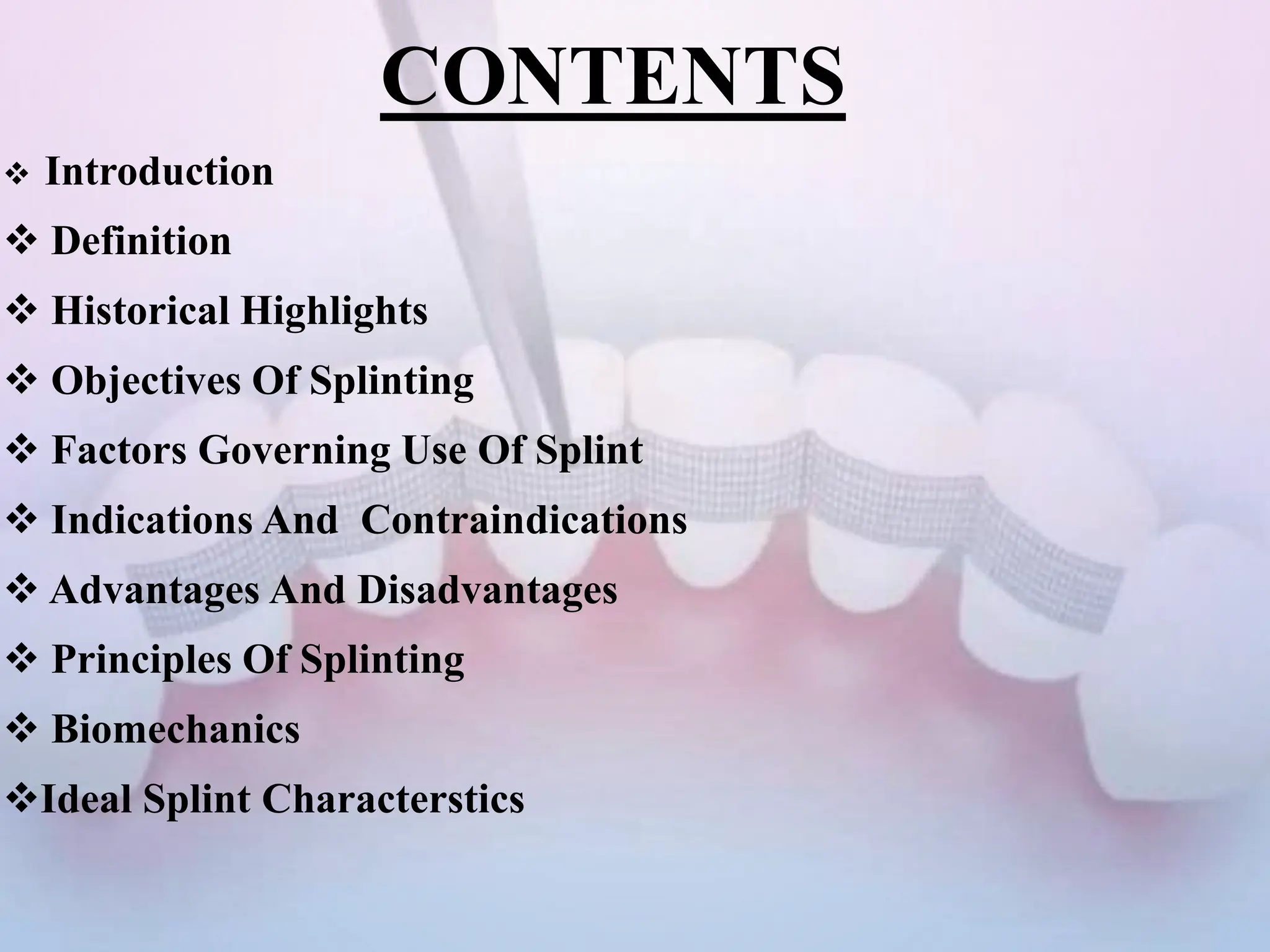 SPLINTING-MATERIALS AND TECHNIQUES final.pptx