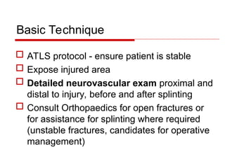 Splinting-Techniques for Orthopaedic Residency | PPT