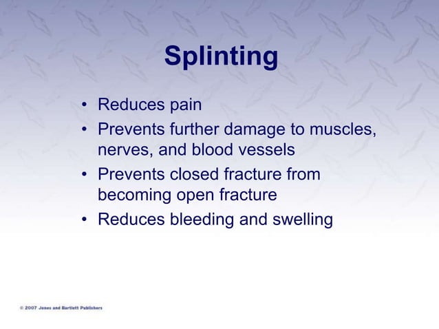 Splinting #6.ppt | First Aid | Injuries