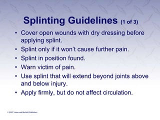 Splinting #6.ppt | First Aid | Injuries