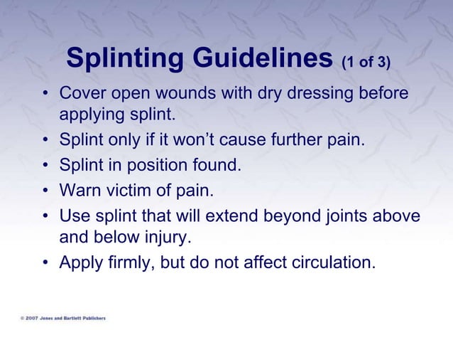 Splinting #6.ppt | First Aid | Injuries