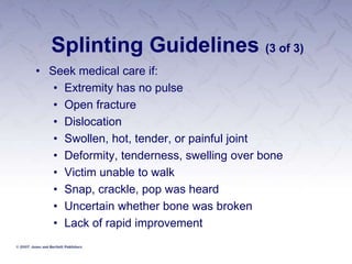 Splinting #6.ppt | First Aid | Injuries