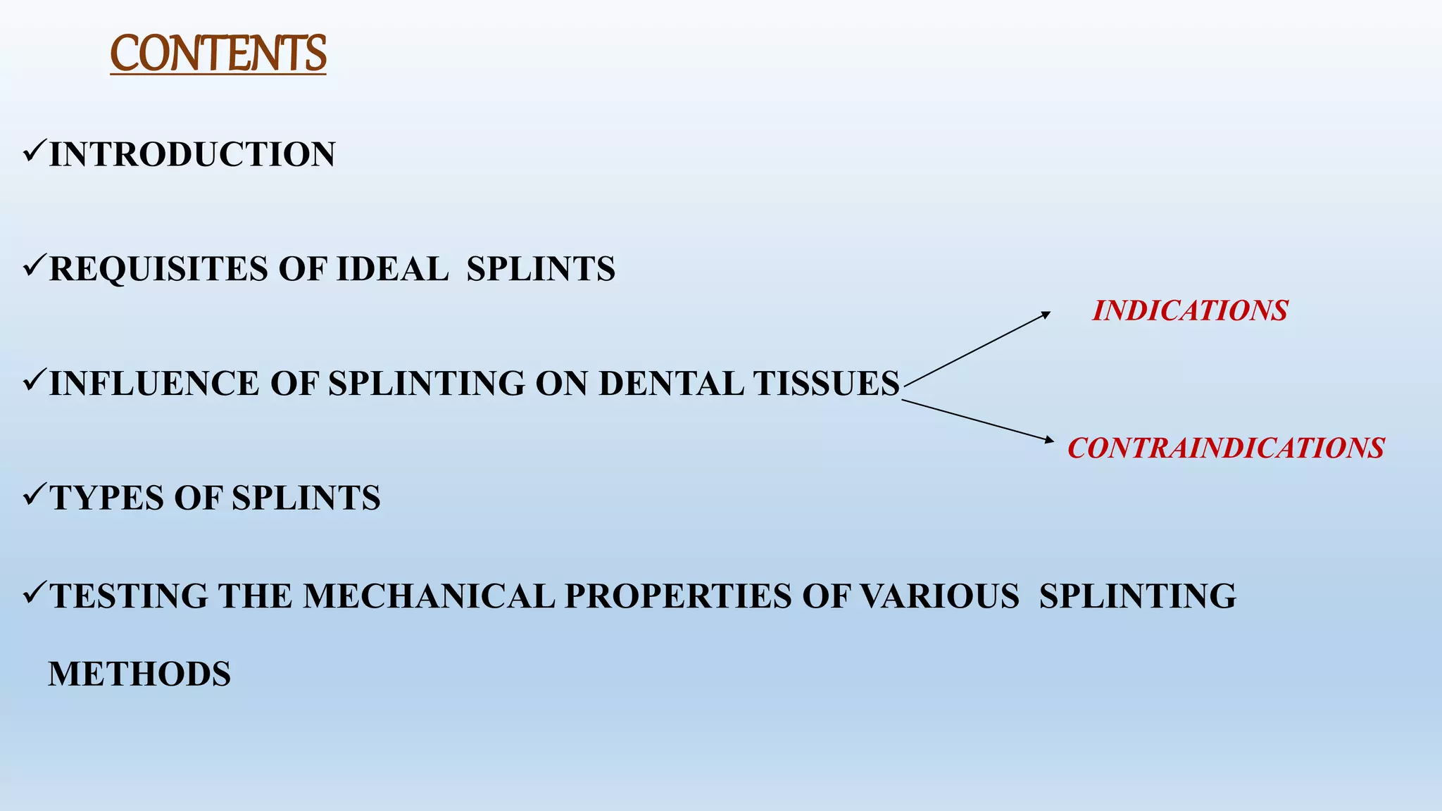Splinting of traumatized teeth | PPTX