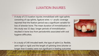 Splinting of traumatized teeth | PPTX