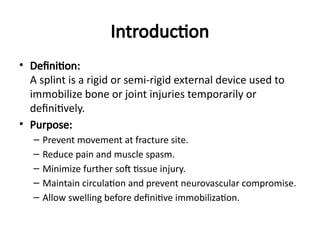 Different Splinting Techniques of Fractures.pptx