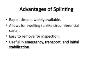 Different Splinting Techniques of Fractures.pptx