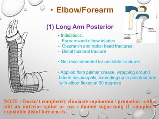 Posterior Elbow Splint