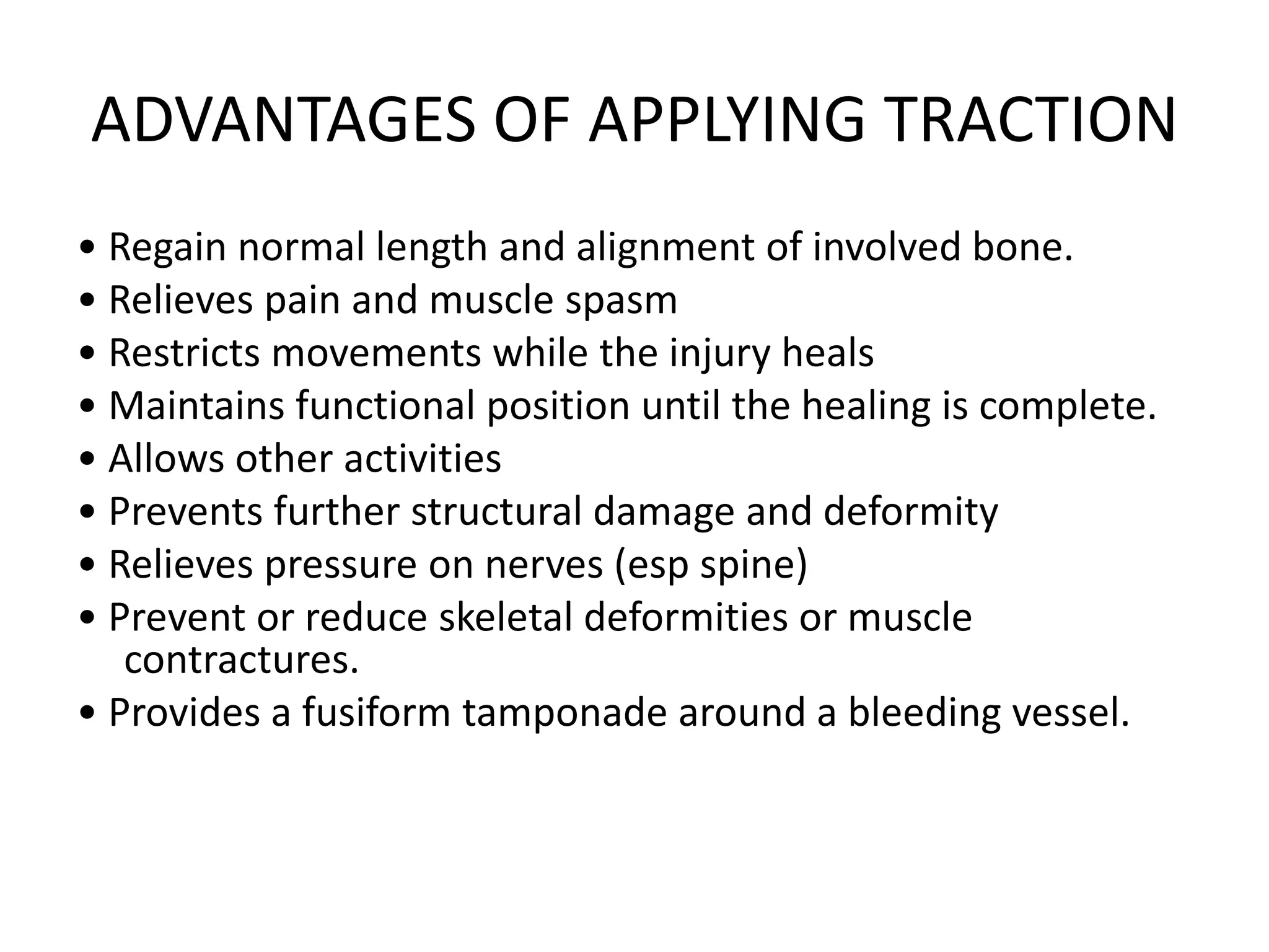 Splints and tractions in orthopedics | PPTX