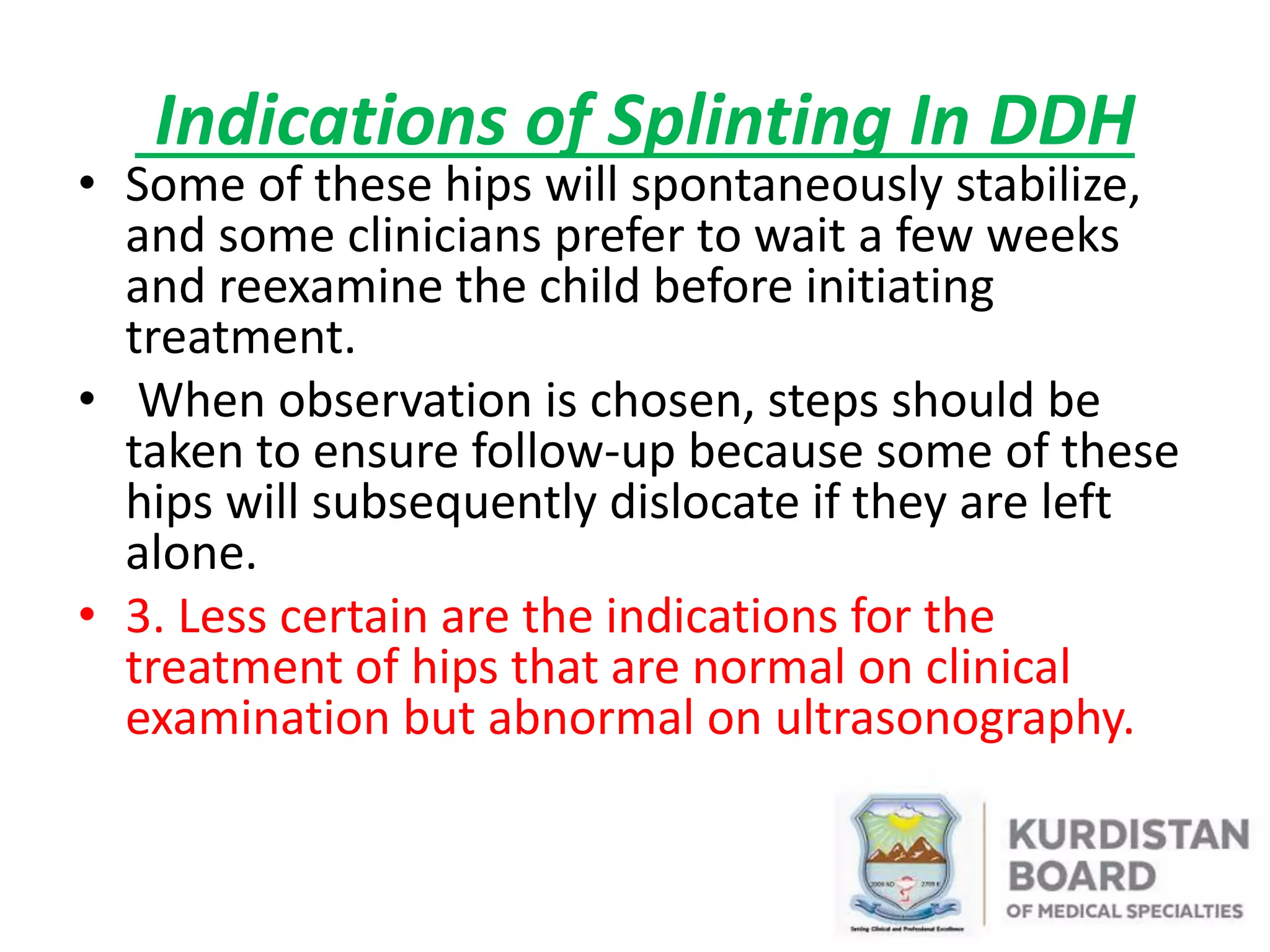 Splints in DDH | PDF