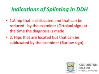 Splints in DDH | PDF
