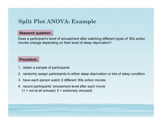 Split plot anova slide | PDF