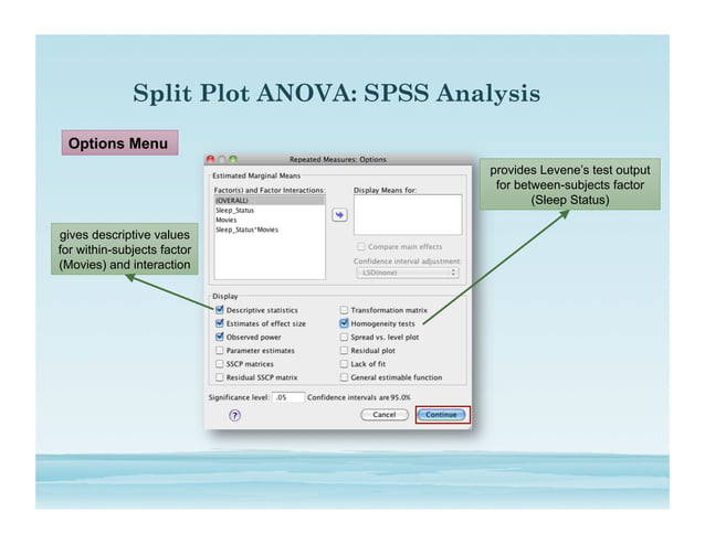 Split plot anova slide | PDF