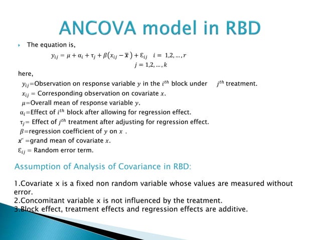 Basic Concepts of Split-Plot Design,Analysis Of Covariance(ANCOVA)& Response Surface Design ...