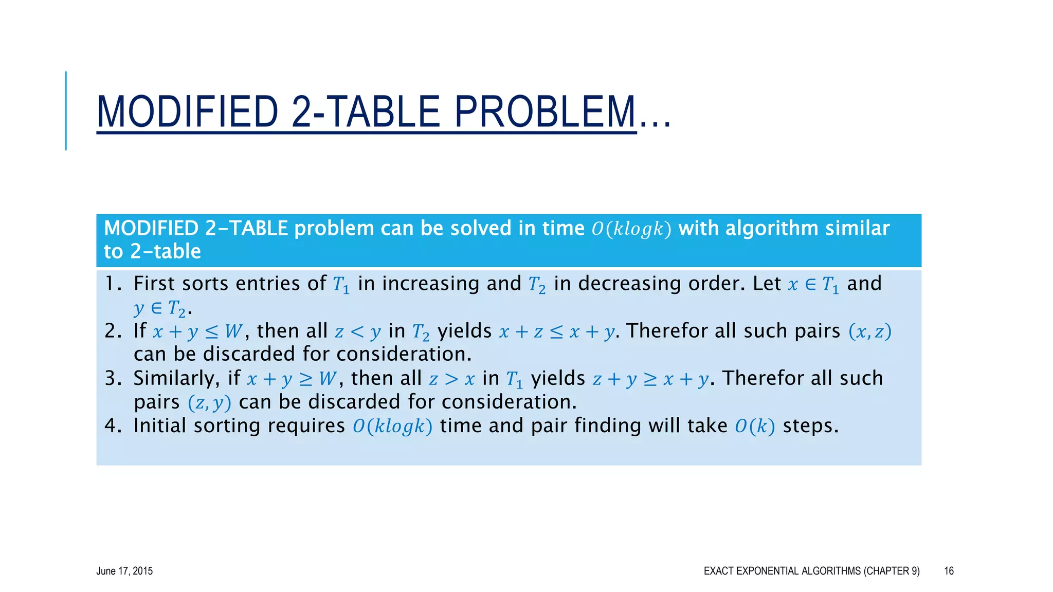Split and list technique for solving hard problems | PPT