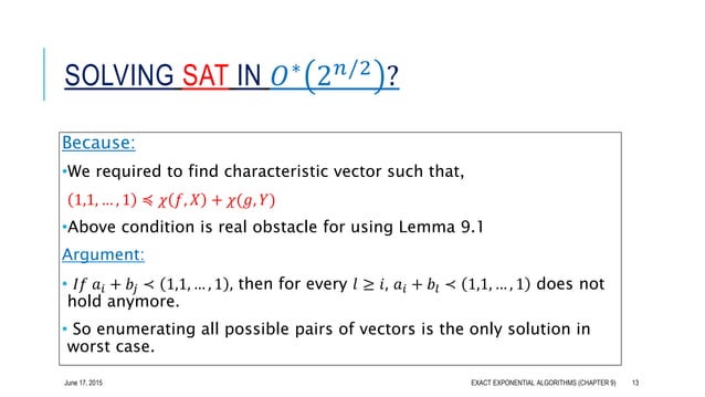 Split and list technique for solving hard problems | PPT