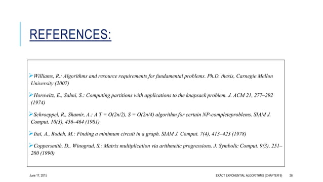 Split and list technique for solving hard problems | PPT