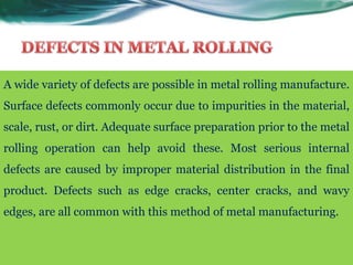HOT ROLLING MILL - BILLETS Split ends and cracking problem | PPTX