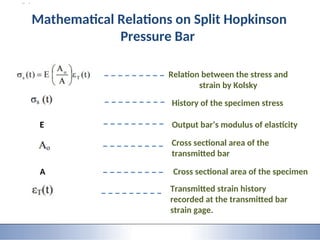 Split Hopkinson Pressure Bar in Sheet Metal Dies.ppt