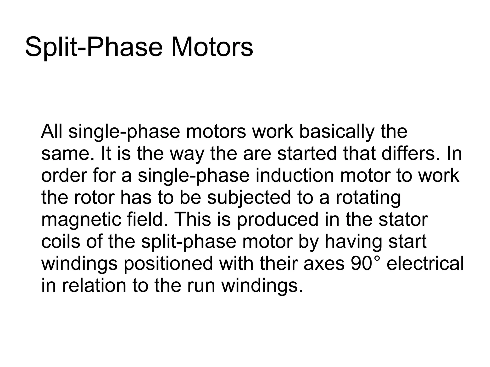 Understanding Split-phase Induction Motors | ODP