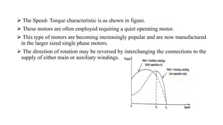 Split Phase Induction Motors - Principle and Types | PPTX
