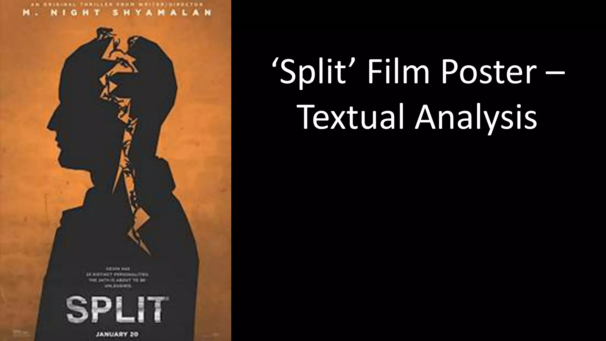 Split Poster Textual Analysis | PPTX