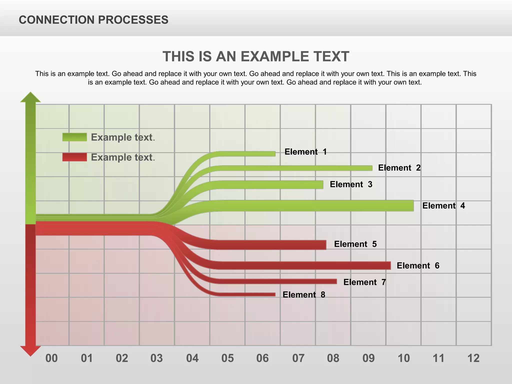 Split Process Tree Diagram for PowerPoint by PoweredTemplate.com