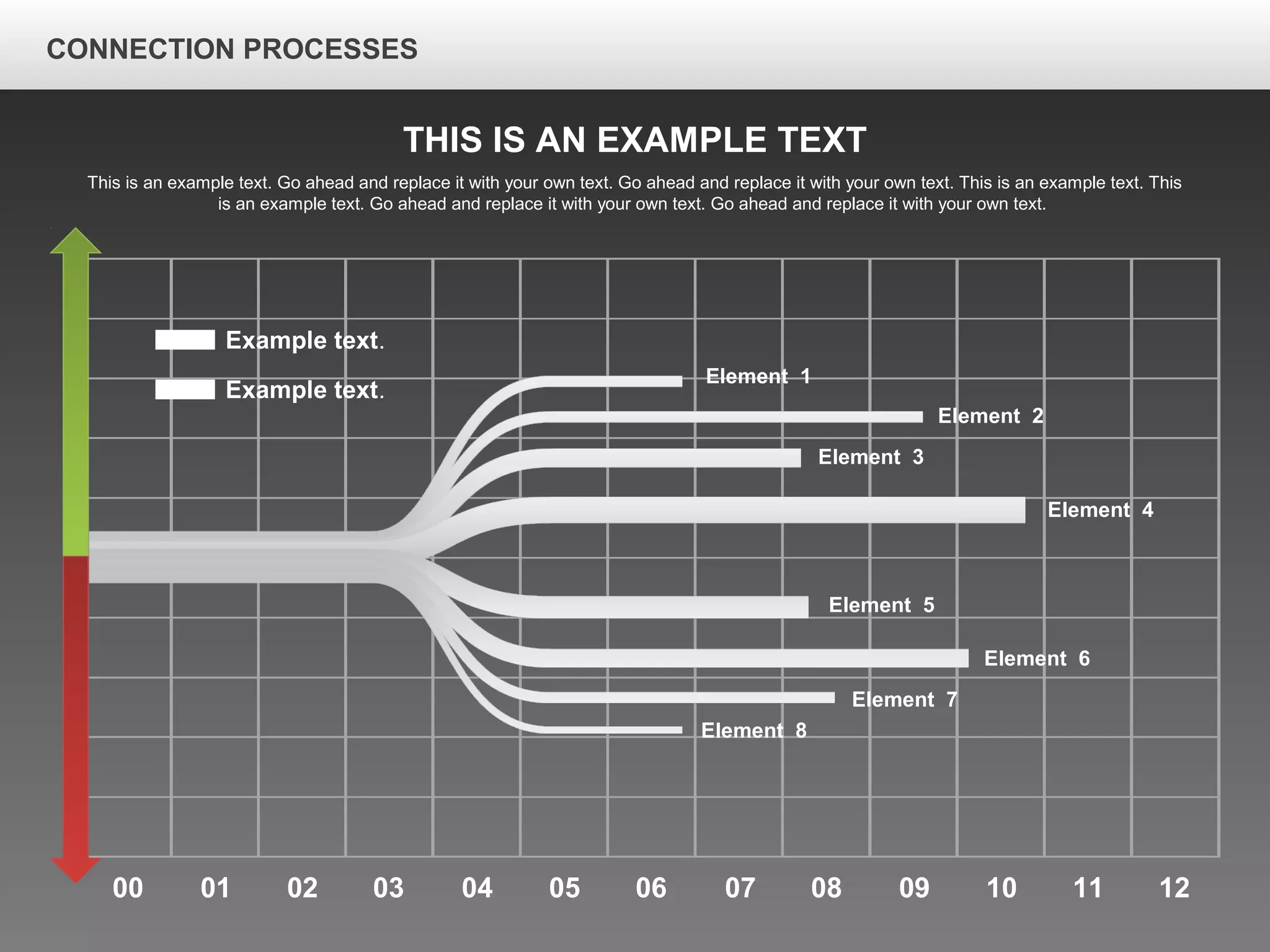 Split Process Tree Diagram for PowerPoint by PoweredTemplate.com