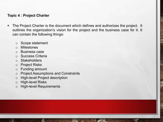 Project Charter | PPTX