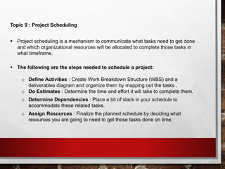 Project Scheduling | PPT