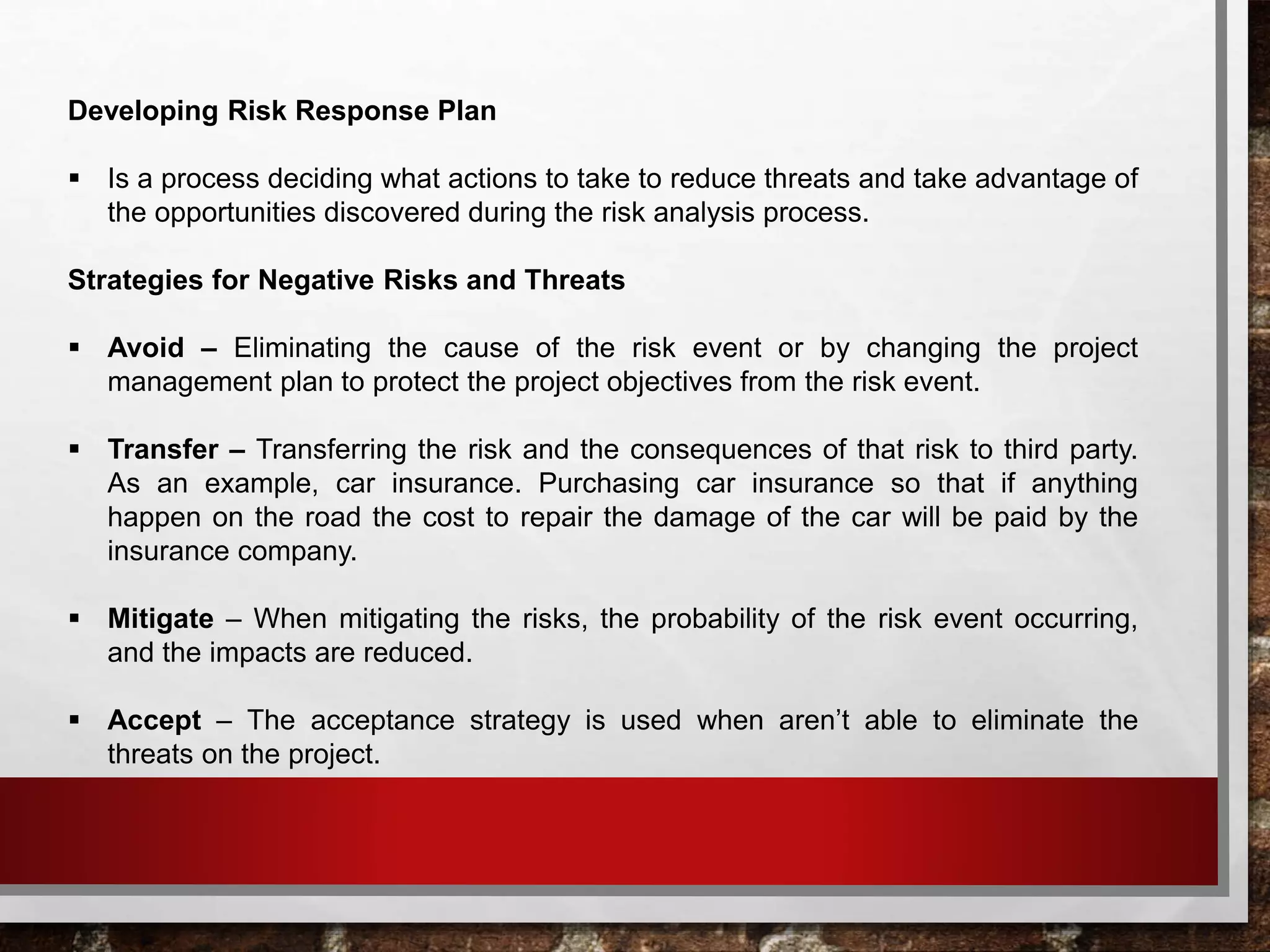 Analyzing And Managing Project Risk | PPT