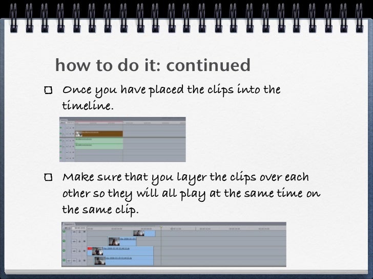Split screen presentation