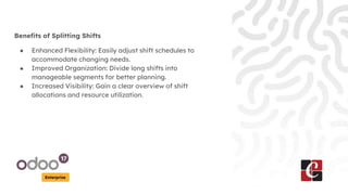 Split Shifts From Gantt View in the Odoo 17 | PPTX