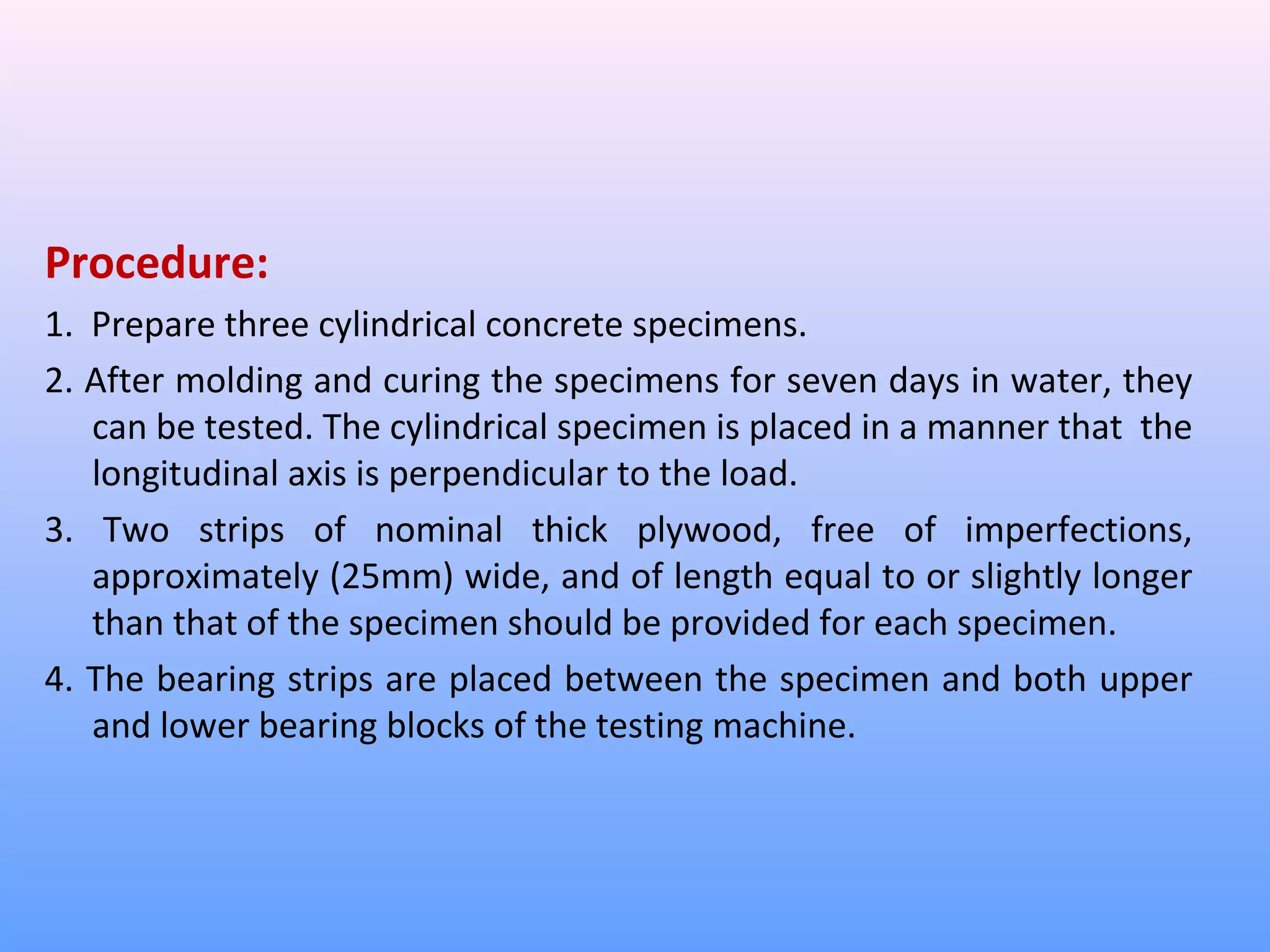 Split tensile strength in concrete | PPT