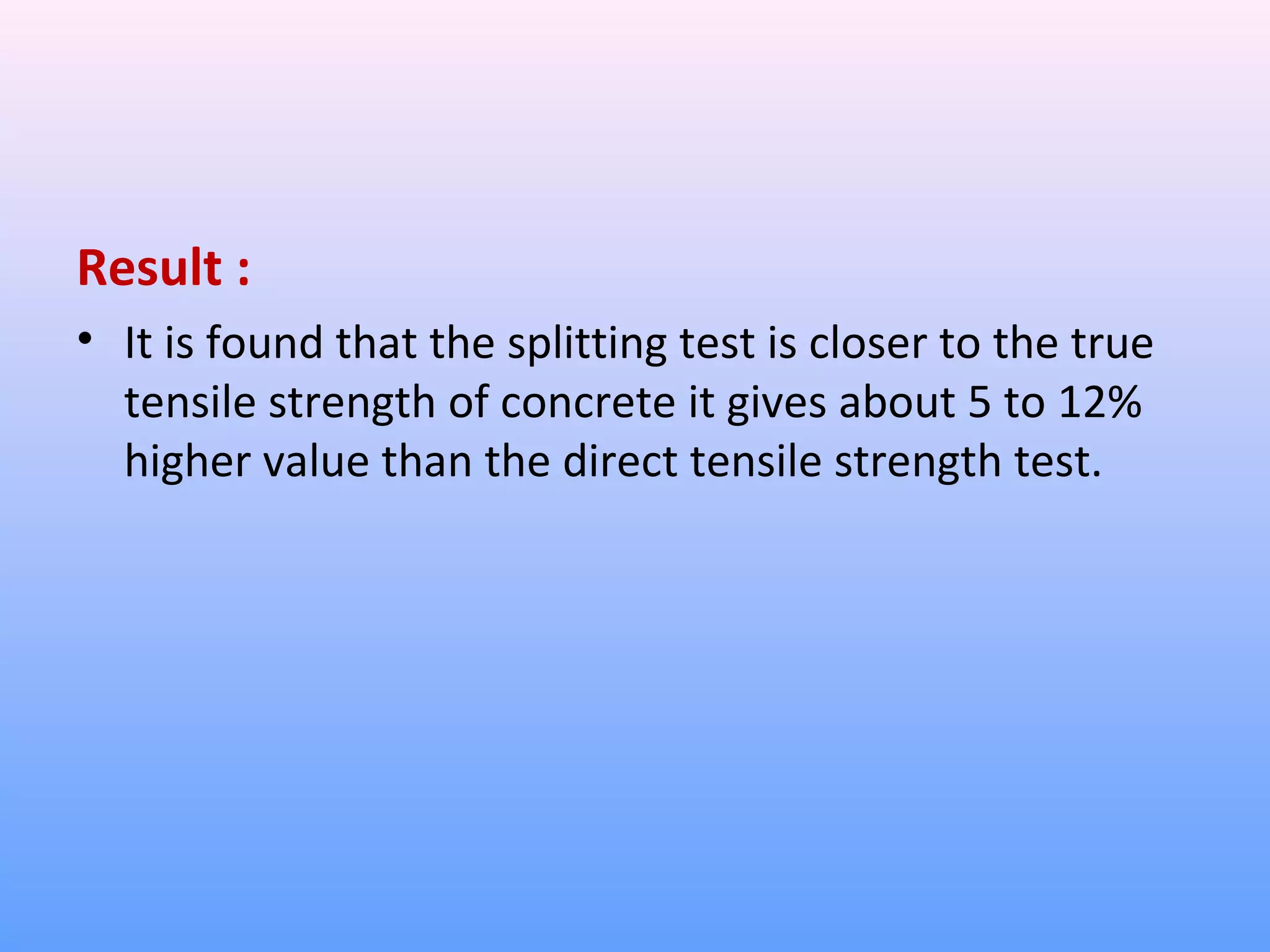 Split tensile strength in concrete | PPT