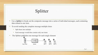 Integration Pattern Splitter and Aggregators | PPT