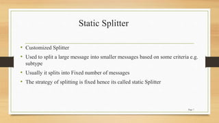 Integration Pattern Splitter and Aggregators | PPT