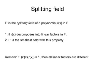 SPLITTING FIELD.ppt