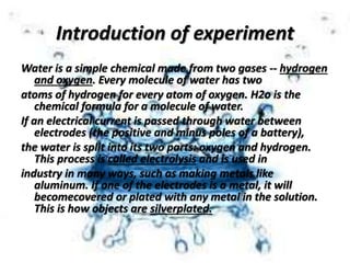 Splitting of water | PPTX