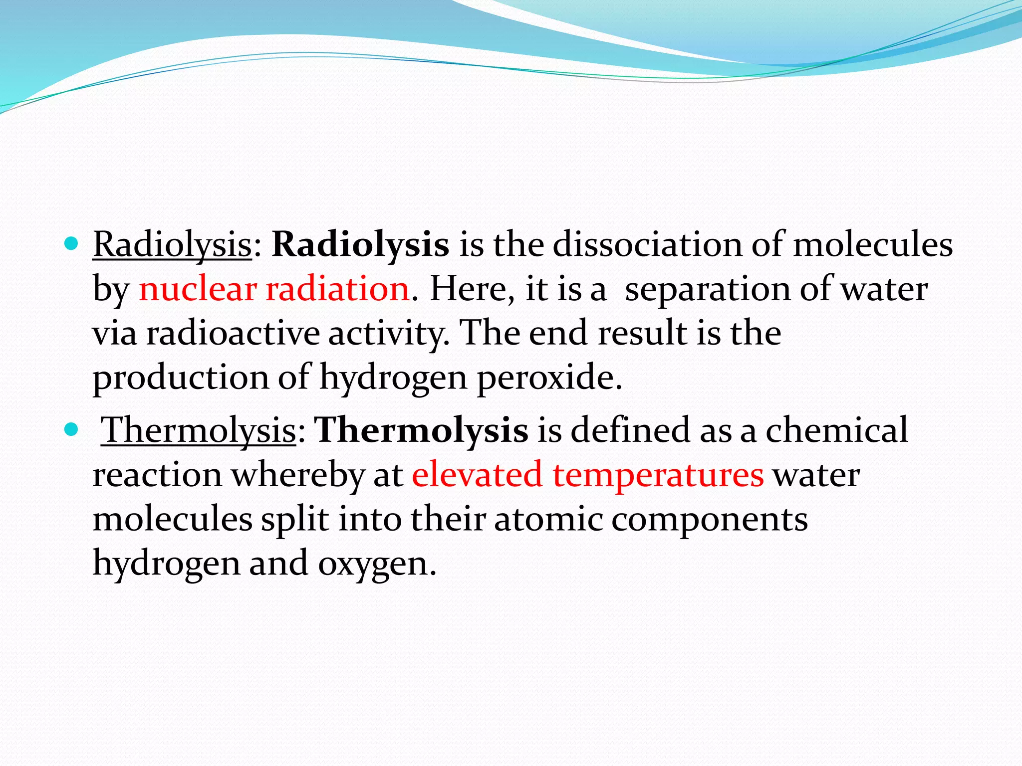 Splitting of water | PPTX