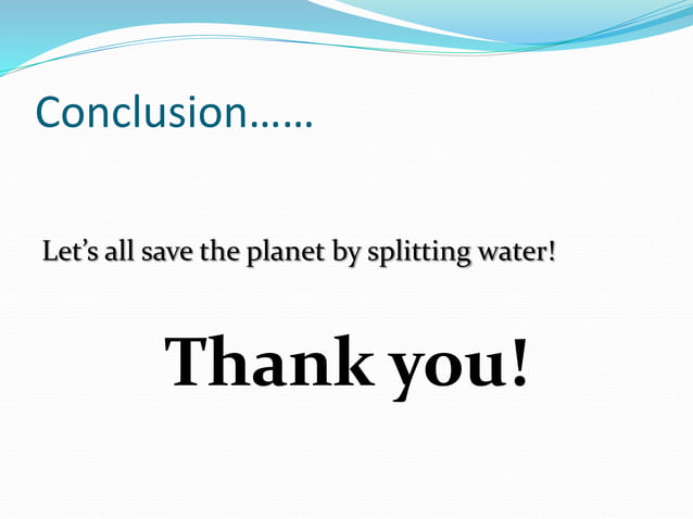 Splitting of water | PPTX | Chemistry | Science