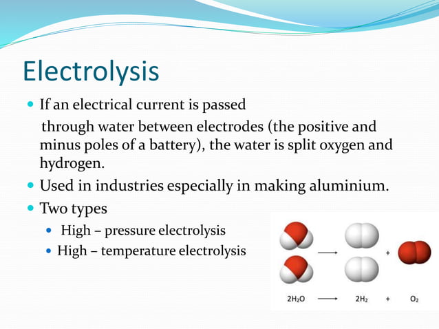 Splitting of water | PPTX | Chemistry | Science