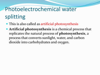 Splitting of water | PPTX
