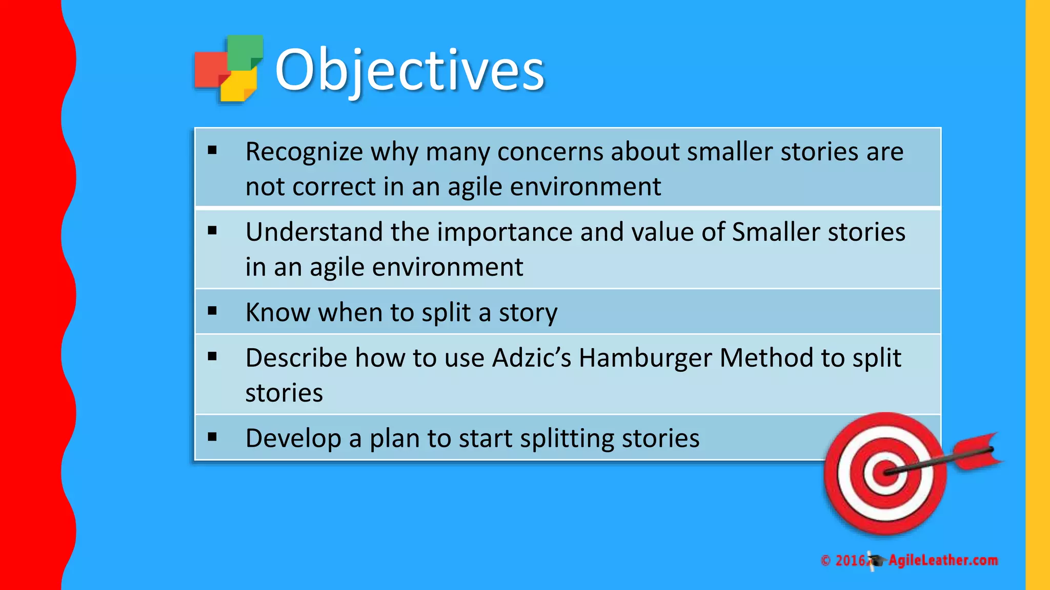 Splitting Stories with the Hamburger Method - A Simple 5 Step Process | PPTX