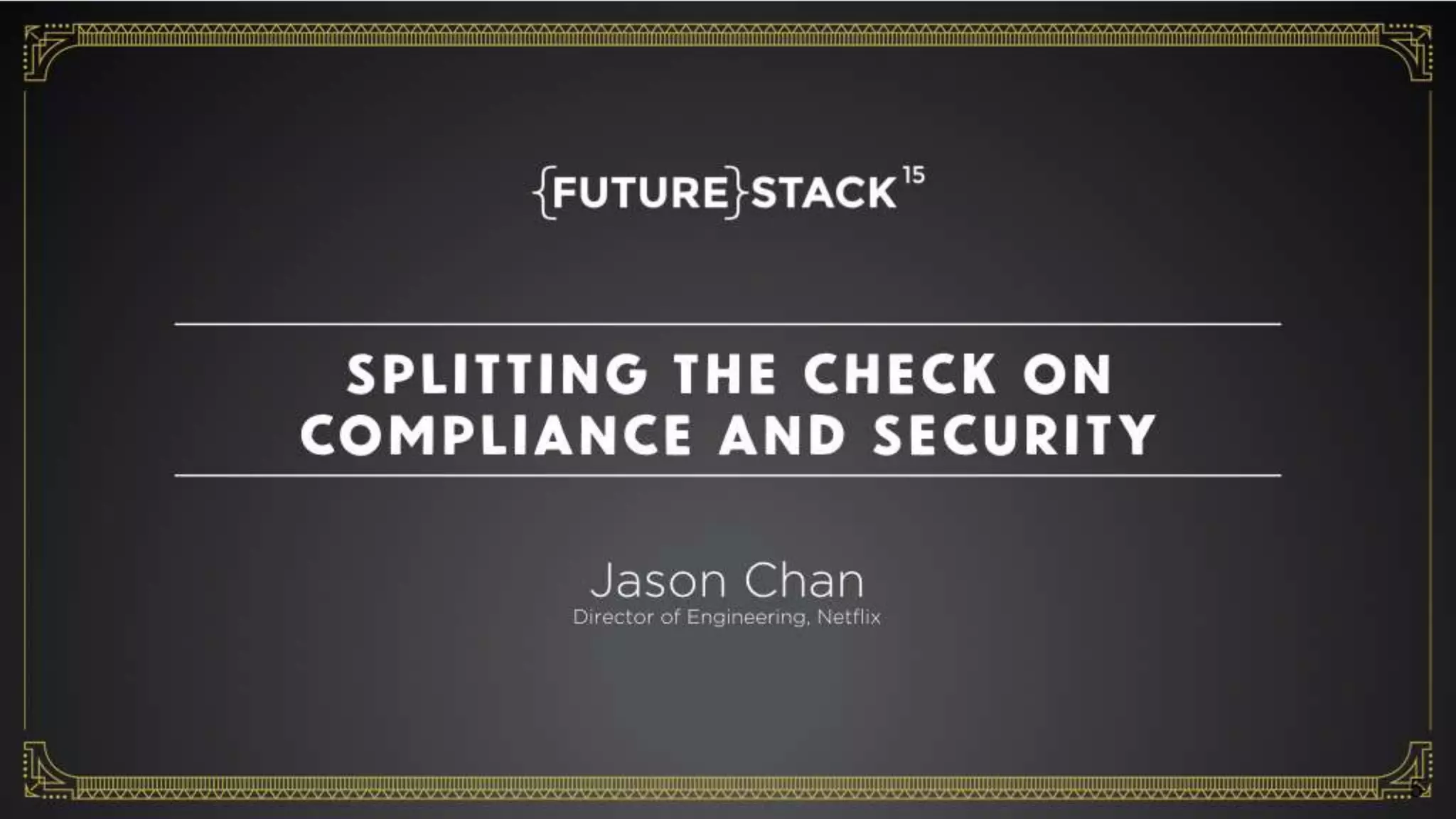 Splitting The Check On Compliance and Security | PPT
